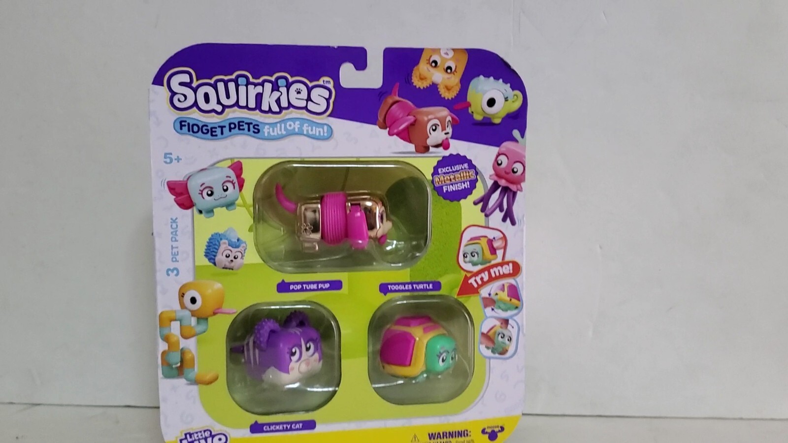 Little Live Pets SQUIRKIES Pop Tune Pup Clickety Cat Toggles Turtle ...