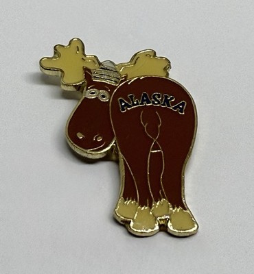 Alaska Alaskan Moose Rear End Bottom Butt Travel Souvenir Lapel Pin ...