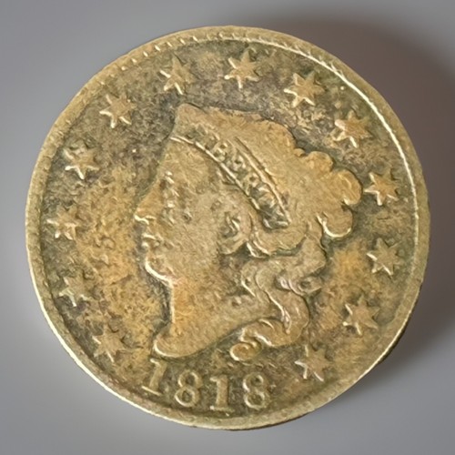 1818 Coronet Head Large One Cent Penny-1C | eBay