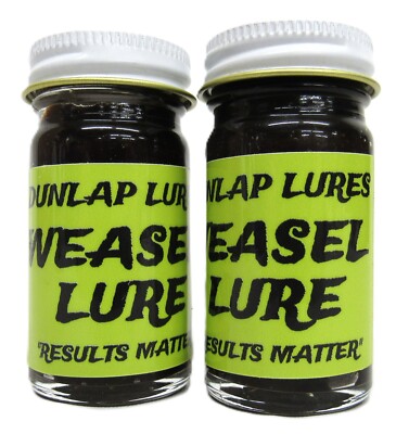 2 Dunlap's Weasel Lure - Dunlap Lures Trapping Supplies 1 Ounce Bottles ...