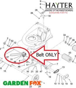 Genuine 2019 2020 2021 Hayter Harrier 48 Gearbox DRIVE BELT - 111-8709 ...