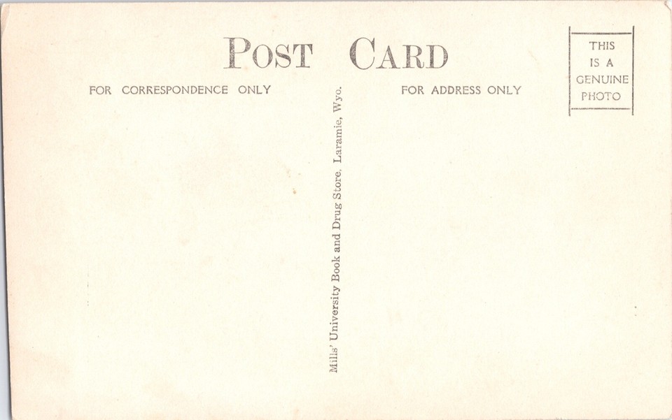 RPPC Postcard Fox Park WY Train Depot Hotel Laramie Hahns Peak Pac RY ...
