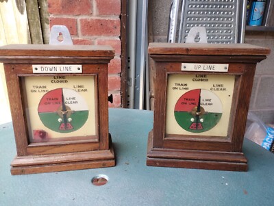 Pair of original Railway Block signalling Instruments - Up line - Down ...