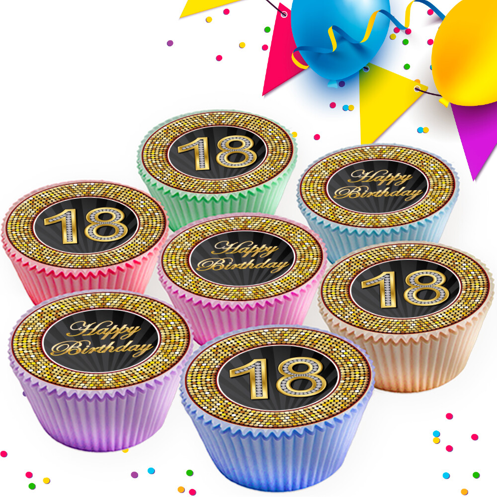 18th Birthday Cupcake Toppers