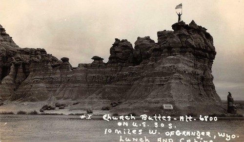 RPPC Church Buttes, Granger, Wyoming Lincoln Highway c1930s Vintage ...