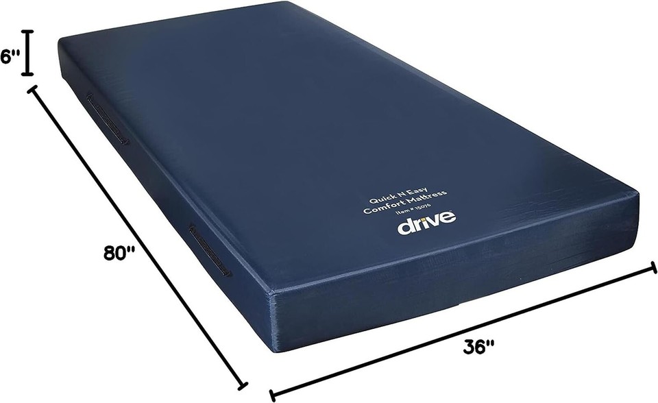 Hospital Medical Bed Mattress Twin XL Blue Water Resistant Non Slip ...