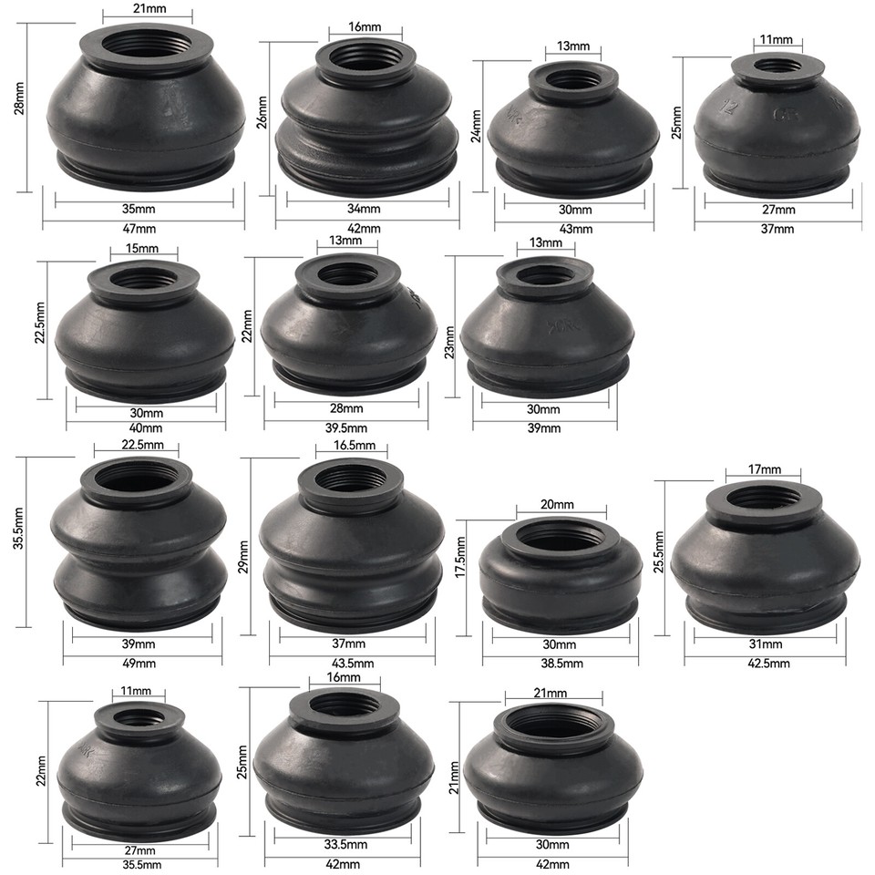 x14 MULTIPACK Universal Ball Joint Rubber Dust Boot Covers Track Rod ...