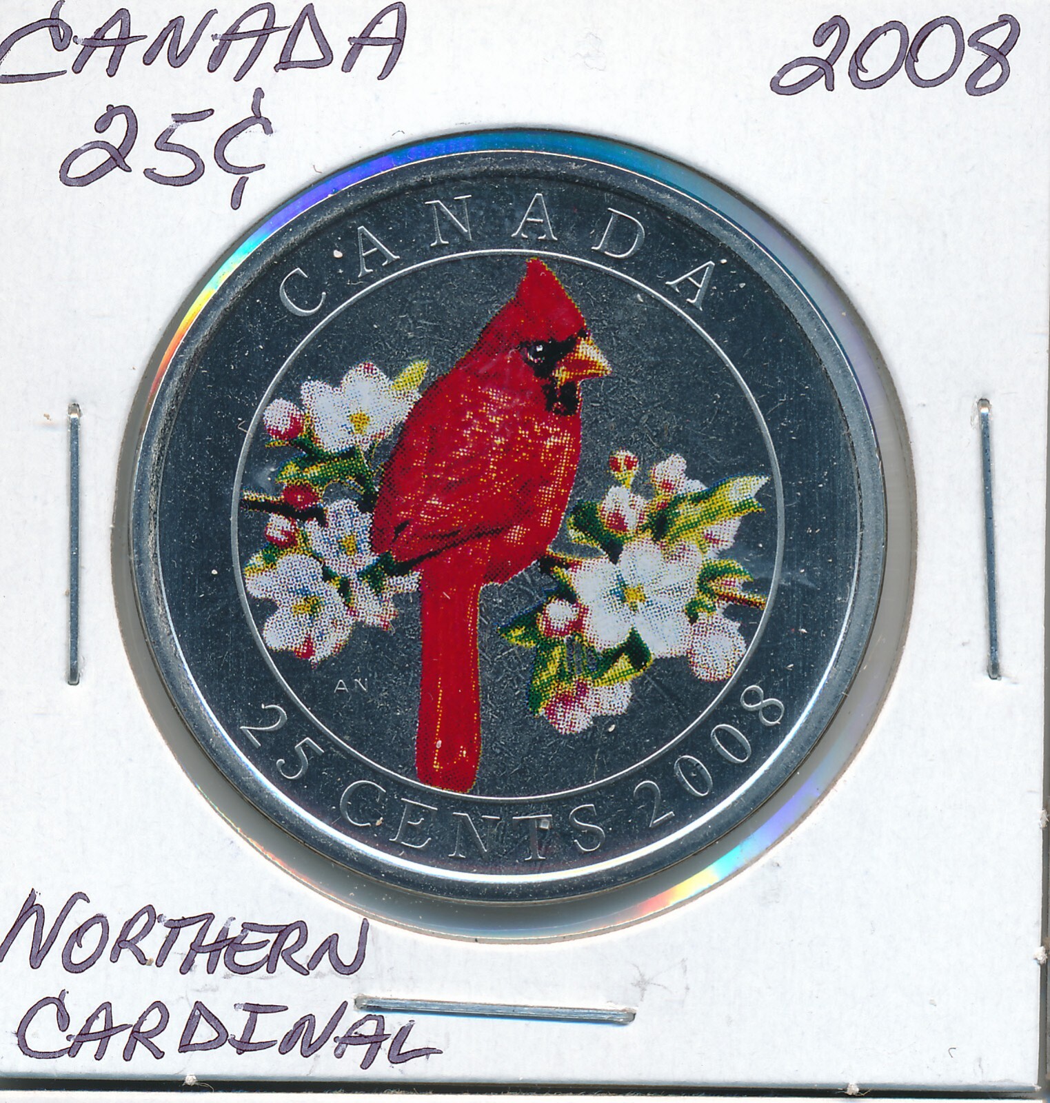 Canada Elizabeth II 25 Cents 2008 Northern Cardinal | eBay