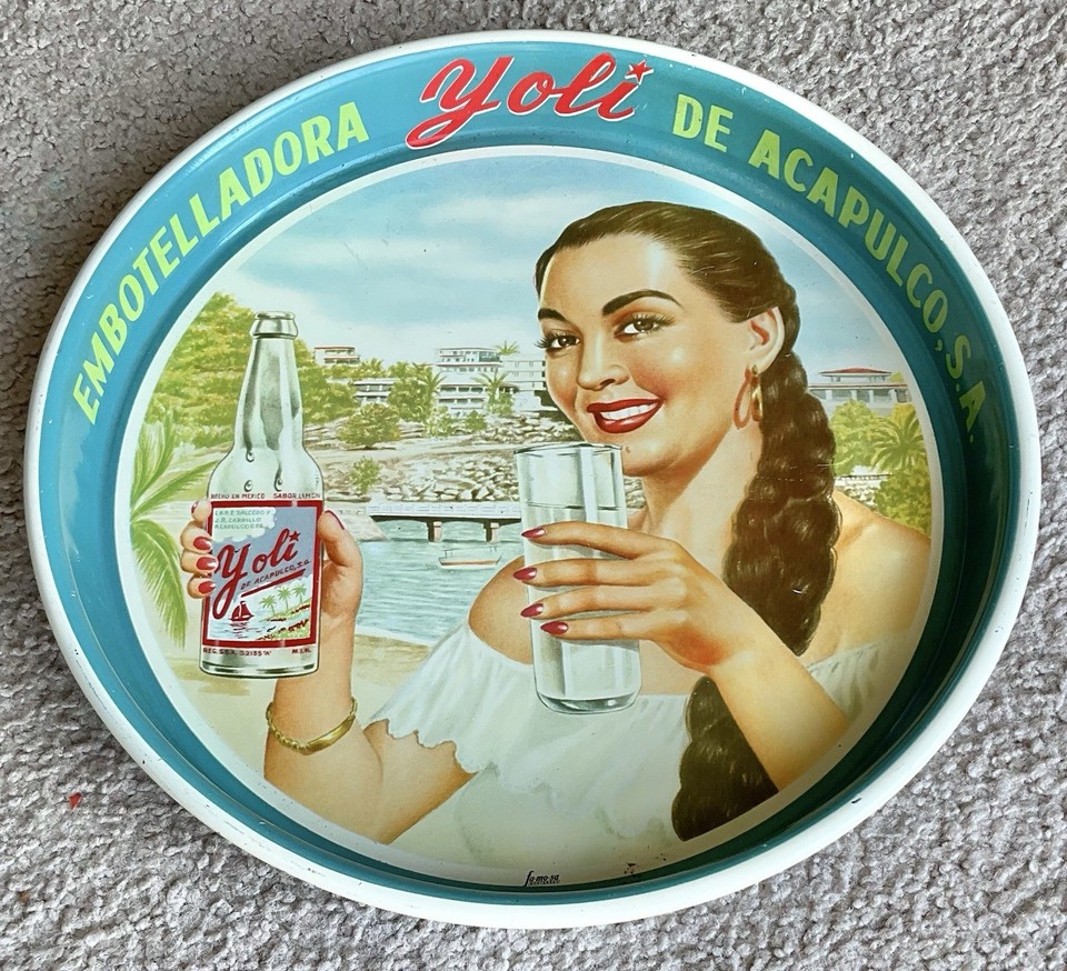 Vintage Yoli De Acapulco Soda Metal Tray from Mexico 1950’s-1970’s? | eBay