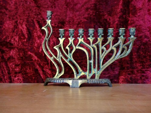 israel menorah * bird shape that make in hebrew word israel brass by ...
