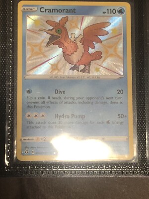 Pokemon Shining Fates Cramorant SV030/SV122 Shiny Holo Rare Pack Fresh ...