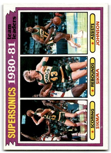 1981-82 Topps Jack Sikma/Vinnie Johnson Seattle SuperSonics #64 | eBay