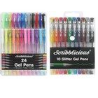 Scribblicious Gel And Glitter Pens Pack of 10 and 24 | eBay