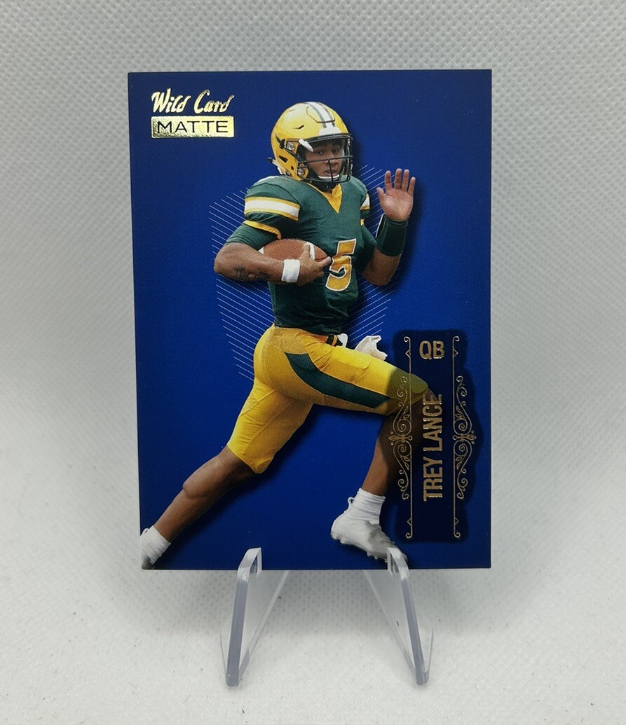 2021 Wild Card Matte Trey Lance Blue Parallel Gold RC, Card LBC-3 | eBay