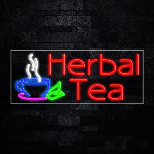 Herbal Tea Sign for Business Displays | LED Flex Neon | 32"W x 13"H x 1 ...