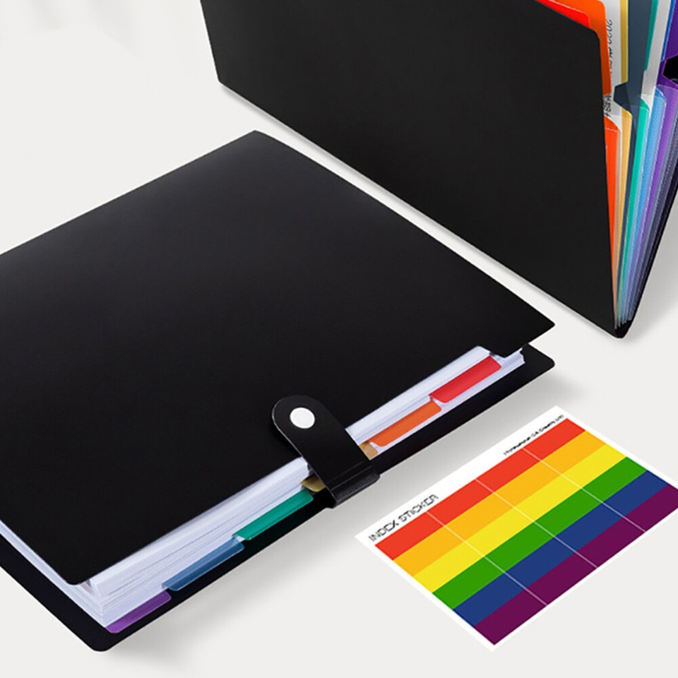 3 Pcs Multi Pocket Folder Organizer Paper Storage Document File Office ...