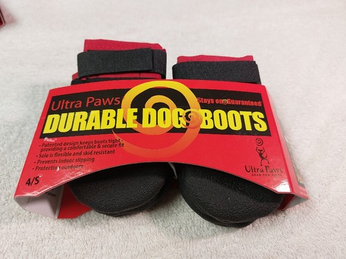 NEW ULTRA PAWS DURABLE DOG BOOTS w/Skid Resistant Soles SIZE-4/S Free ...