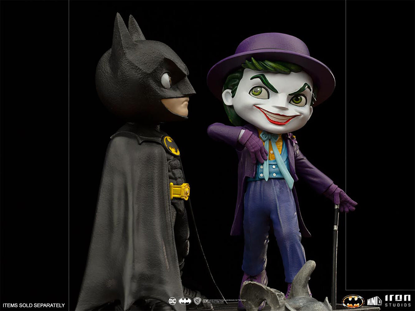Batman & Joker Tim Burton 1989 Mini Co. Iron Studios Mini Heroes ...
