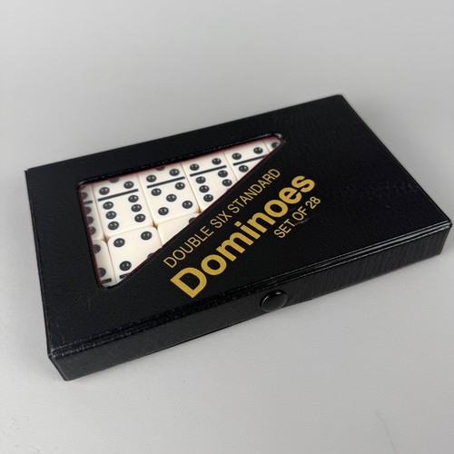 Vtg Double Six Standard Dominoes Set of 28 with Case CHH Games ...