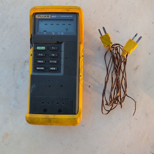 Fluke 50D K/J Dual Channel Input Digital Thermocouple Thermometer | eBay