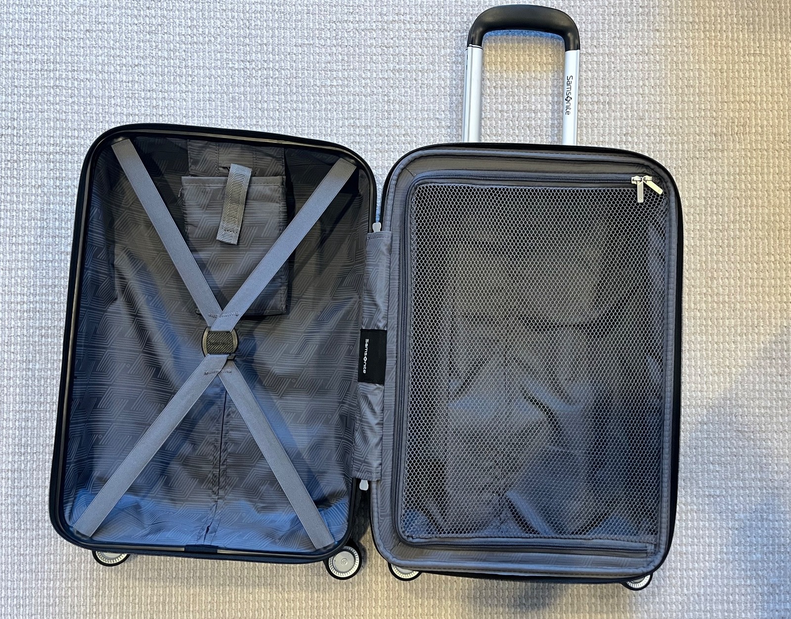Samsonite Ziplite 5 Hardside Spinner Luggage Metallic Silver 20 Carry ...