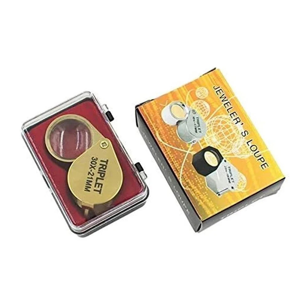 30X Jewelers Loupe Magnifier Jewelry Coin Loop Magnifying Glass Eye ...