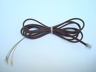 Antique vintage telephone brown modular cloth covered wall cord bell ...