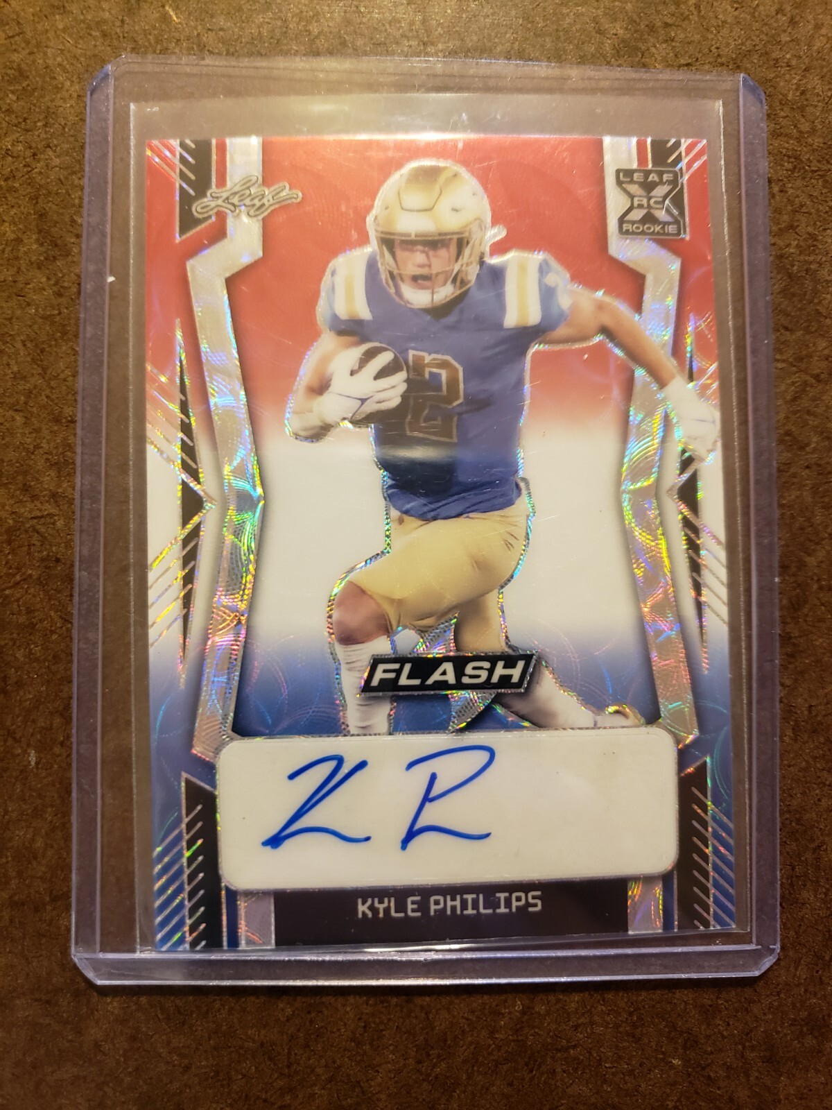 2022 Leaf Flash - Kyle Philips #BA-KP2 Red White & Blue Kaleidoscope /5 ...