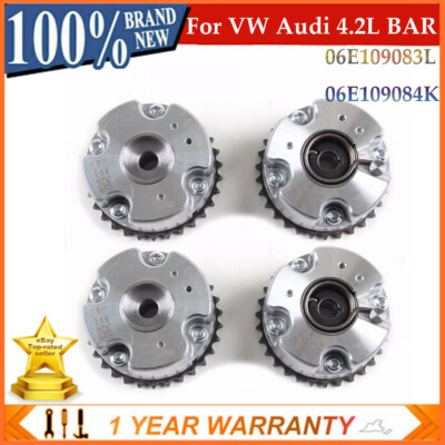 4Pcs Intake & Exhaust Camshaft Adjuster For VW Audi 4.2L BAR CAUA BVJ ...