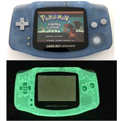 Luminous Clear Blue 10 Levels Backlight V2 IPS LCD Game Boy Advance GBA ...
