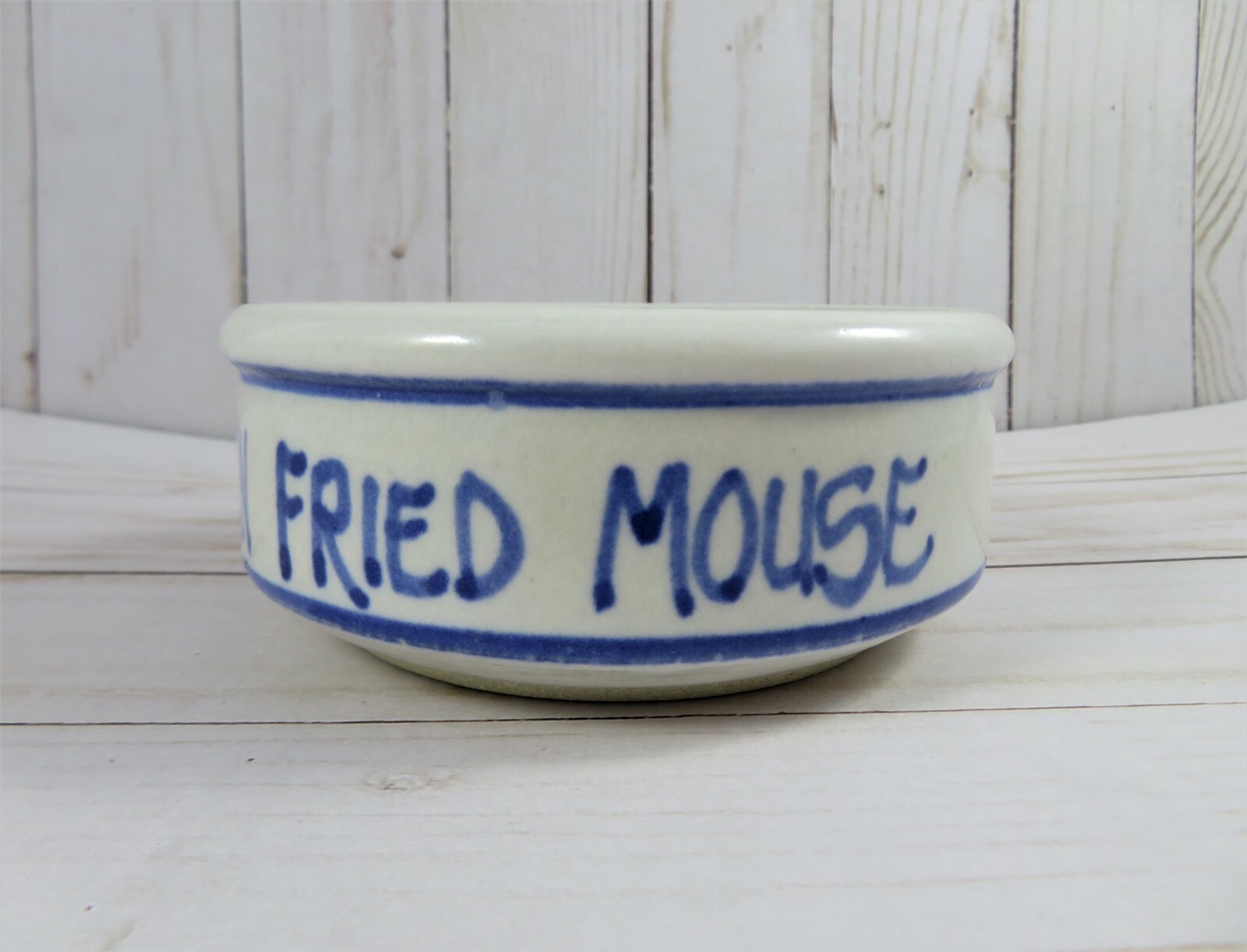 Handmade Ceramic Cat Kitten Food Bowl Southern Fried Mouse Feed The Cat ...