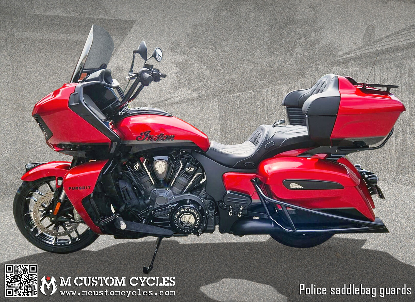 Police Saddlebag Crash Drop Guards for Indian Pursuit, Indian ...