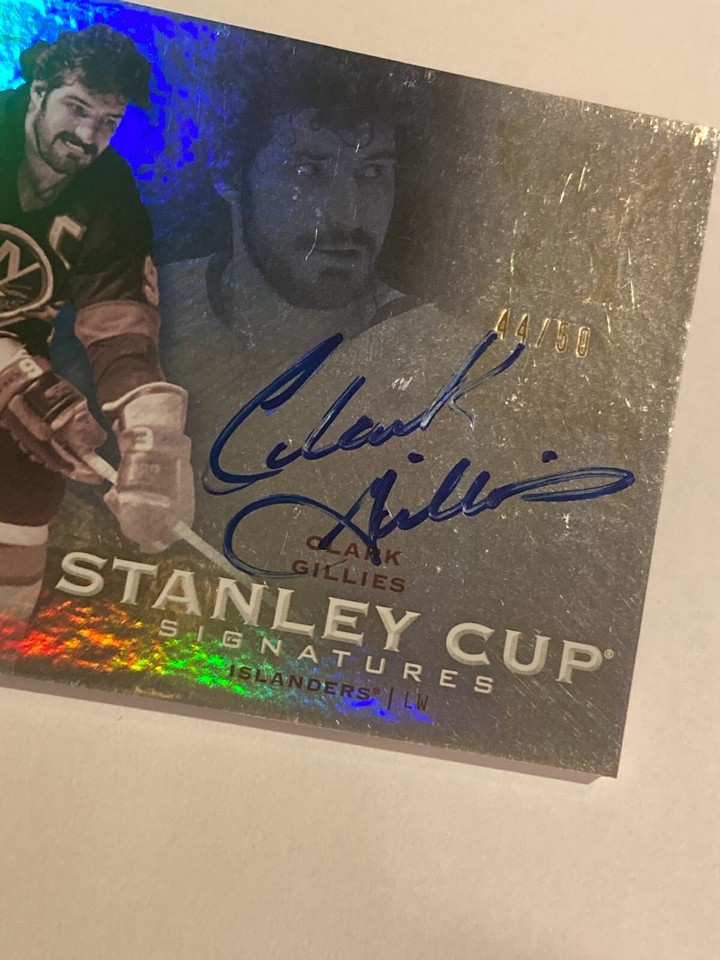 Clark Gillies 2009-10 UD The Cup Stanley Cup Signatures Autograph Card ...