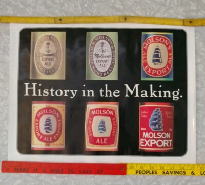 Molson Canadian Thin Plastic Vinyl Posters Molson Export Ale | eBay
