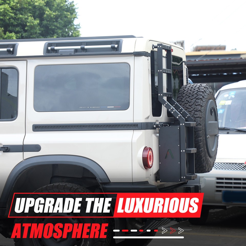 Rear Tailgate Ladder With Fuel Tank Slot Climb For Ineos Grenadier 2020 ...