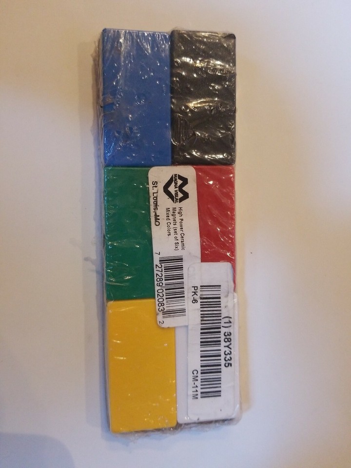 MAGNA VISUAL CM-11M Ceramic Magnets,Rectangle,Assorted,PK6 | eBay