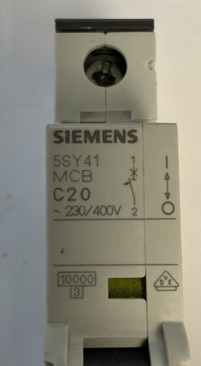 SIEMENS 5SY41 MCB C20 CIRCUIT BREAKER 230/400V 20KA | eBay