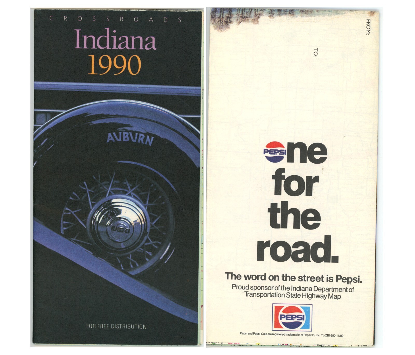 Vintage 1990 Indiana Official Road Map – Department of Highways | eBay