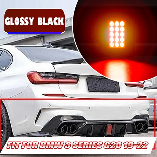 Rear Diffuser Lip W/LED Light For 19-22 BMW 3 Series G20 330i M340i ...