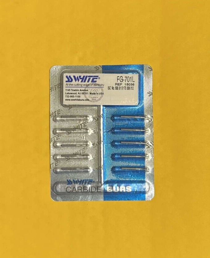SS White Dental Carbide Burs -FG 699, 701L, 703, FG 169, 170L, 171L ...