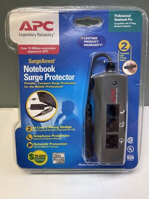 APC SurgeArrest Professional Notebook Surge Protector PNoteProC8 (2 ...