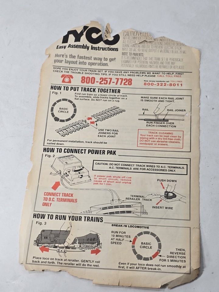 Tyco HO Scale Electric Train Accessories, Price List & Order Form ...