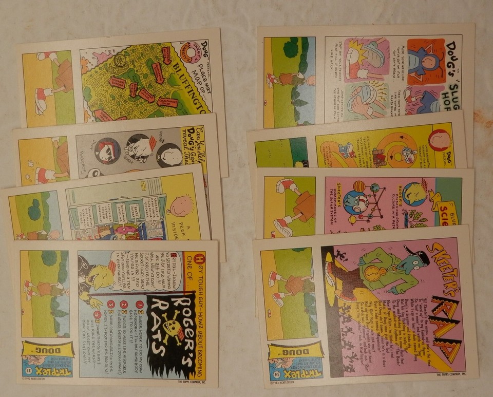Vintage Doug (Animated TV Show) Trading Cards Lot of 8 c.1993 Topps | eBay