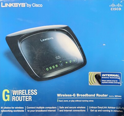 Linksys by Cisco Wireless G Broadband Router Model WRT54G2 Wi-Fi- Brand ...