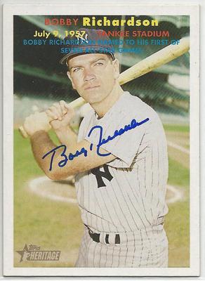 BOBBY RICHARDSON Autographed Signed 2006 Topps Heritage card New York ...