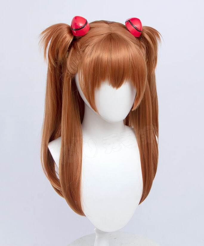 NEON GENESIS EVANGELION EVA Asuka Langley Soryu Cosplay Wig Wig + Deco ...