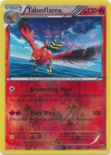 Pokemon - Talonflame - 28/146 - Holo Rare - Reverse Holo - XY - Base ...