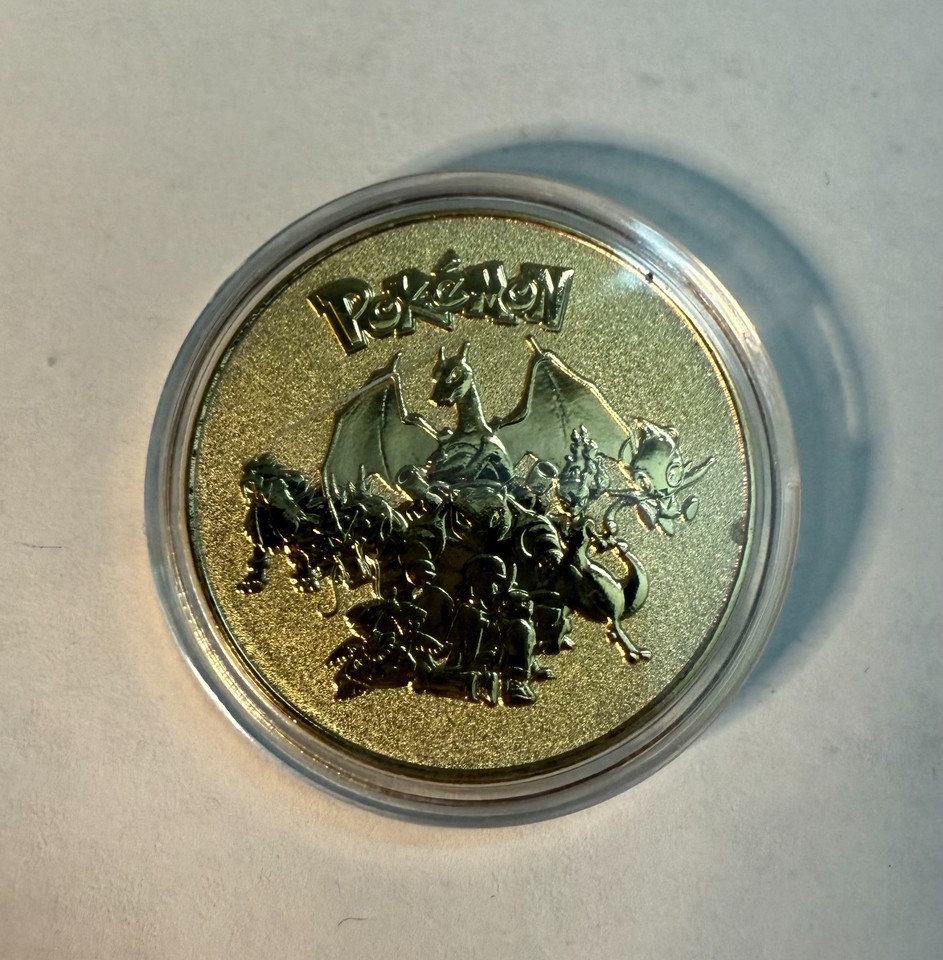 Pokemon Cards and 8pc. Collectible Gold Coin Set - Guaranteed Vintage ...