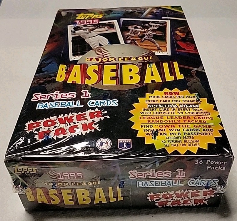 1995 Topps Baseball Series 1 Wax Box, Factory Sealed - Power Packs Own ...