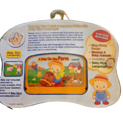Vtech A Day on the Farm V.Smile Baby Sign Language *missing front cover ...